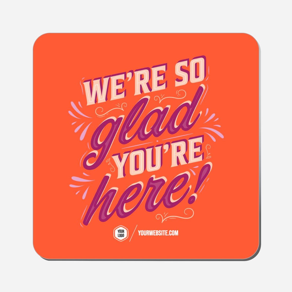 We're So Glad You're Here! | Handheld Signs | Popsigns – Popsigns Studio